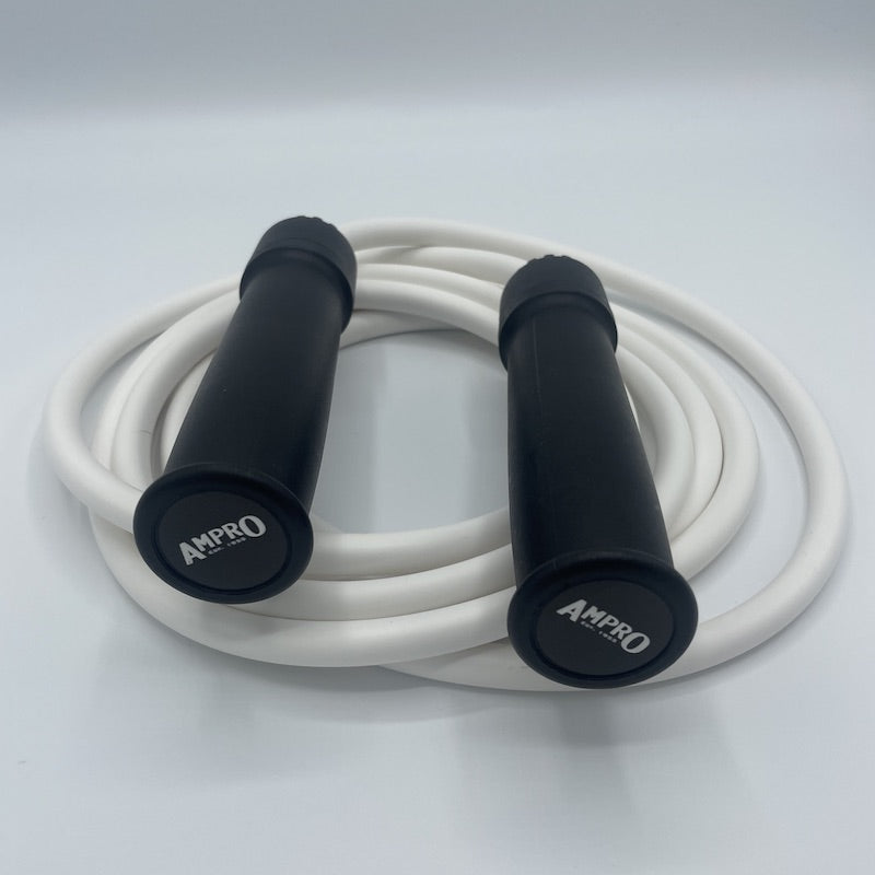 AMPRO Legend 10ft Adjustable Ball Bearing Thai Skipping Rope - Black/W