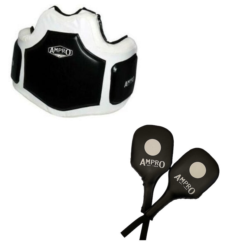 AMPRO Pro Gel Body Protector and Paddles Coaching Set