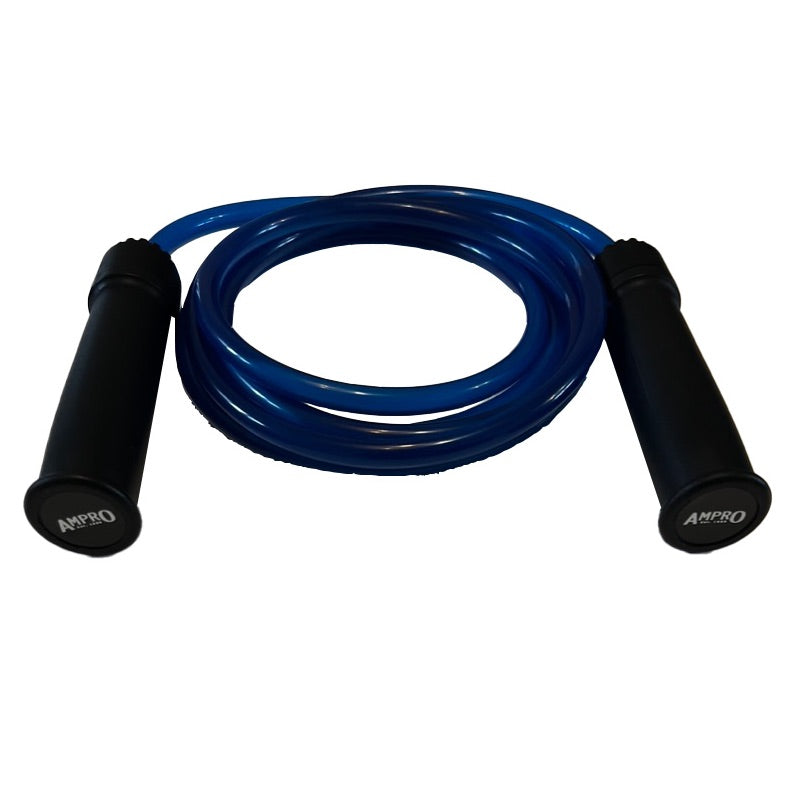 AMPRO Adjustable Ball Bearing Thai Skipping Rope - Black/Blue